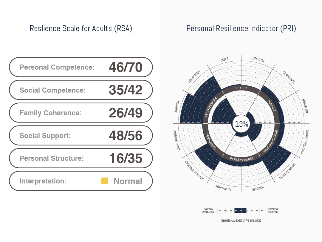 PRI vs Resilience Scale for Adults: 360° of Resilience